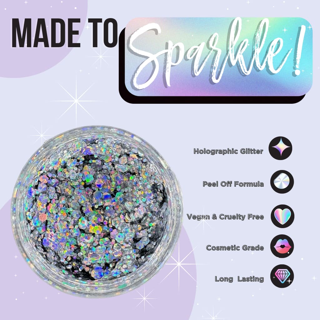 Stunt Trainer Peel Off Holographic Cheer Face Glitter Peel | Stunt ...