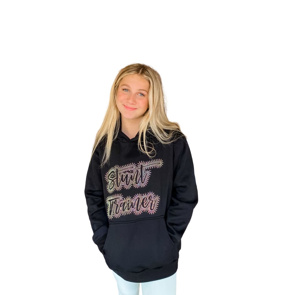 Stunt Trainer Bling Hoodie Cheerleading Flyer Stunt Training | Stunt Trainer®️